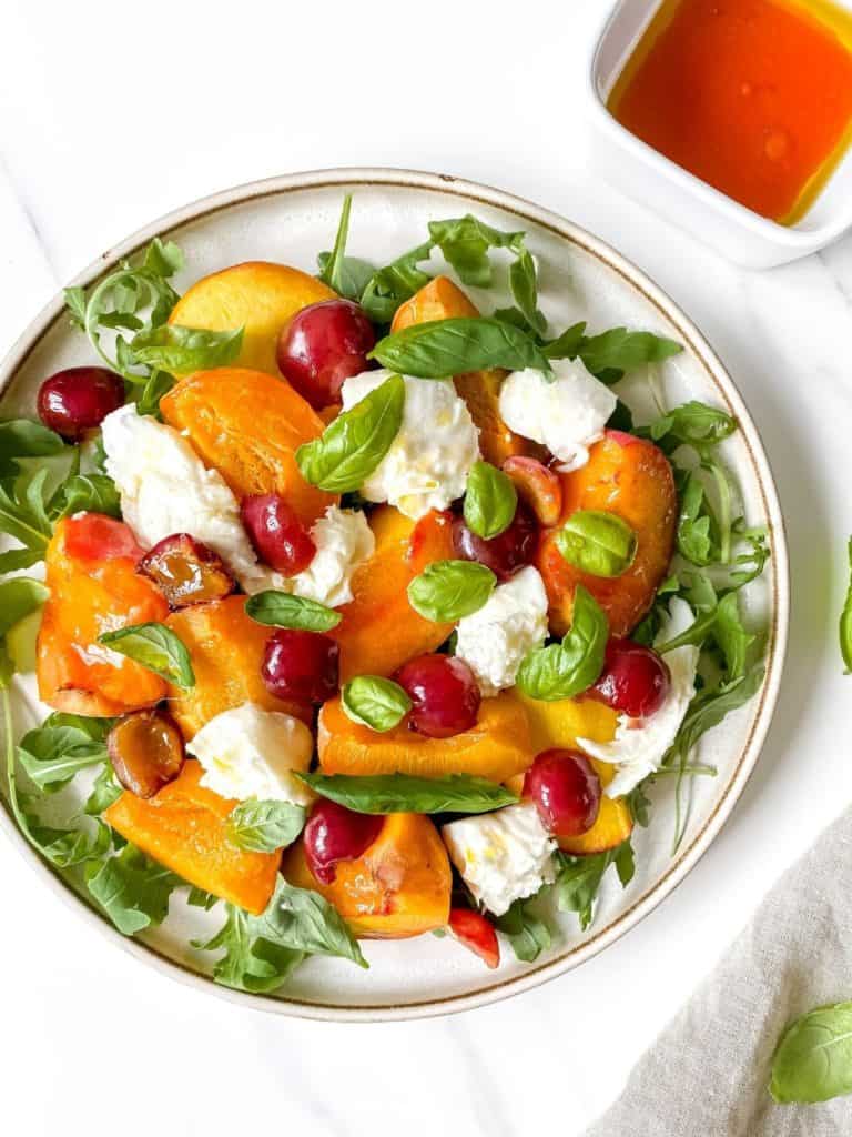 Stone Fruit Caprese Salad (Without Tomatoes) - Through The Fibro Fog