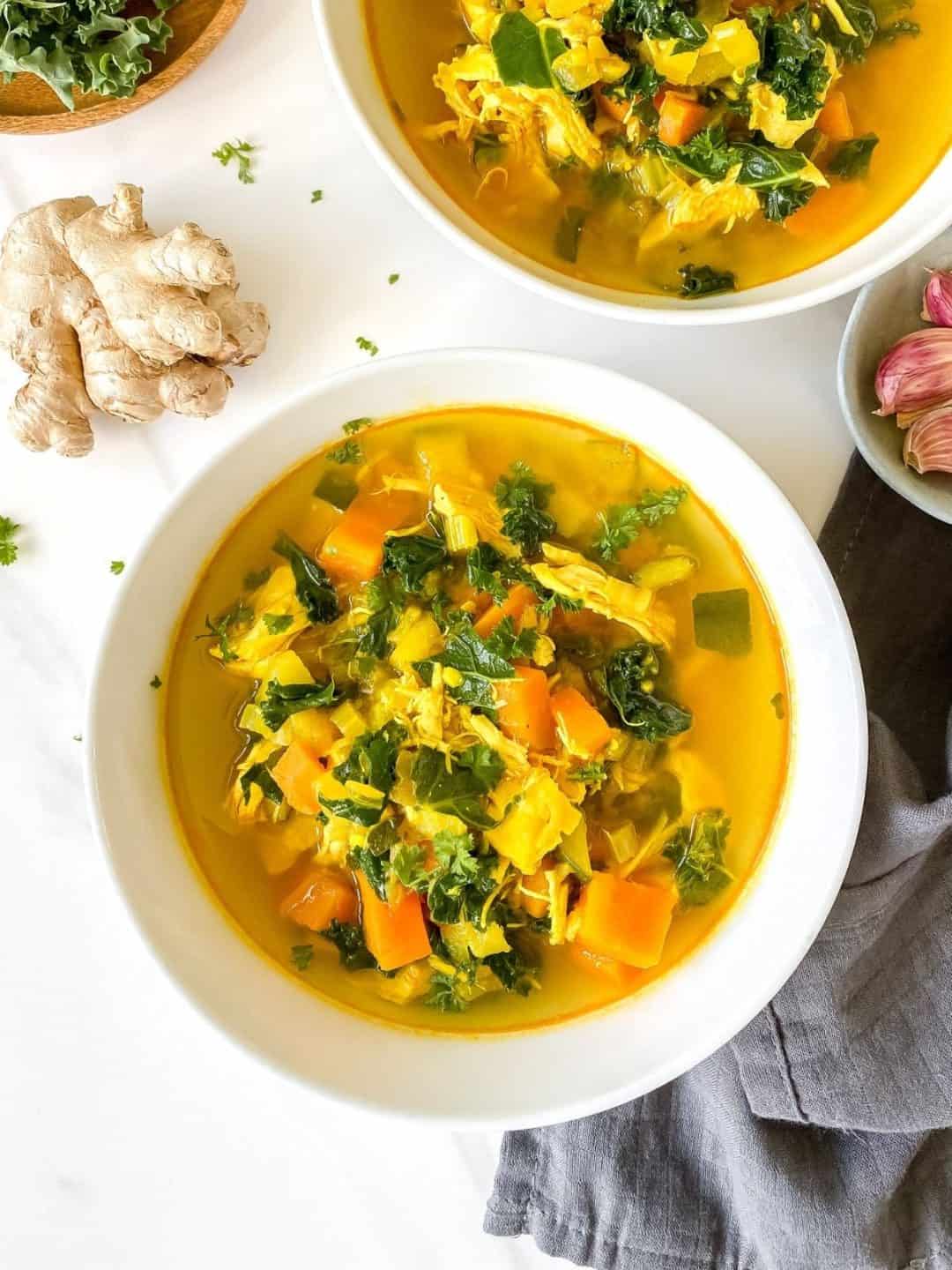 Turmeric Chicken Soup - Through The Fibro Fog
