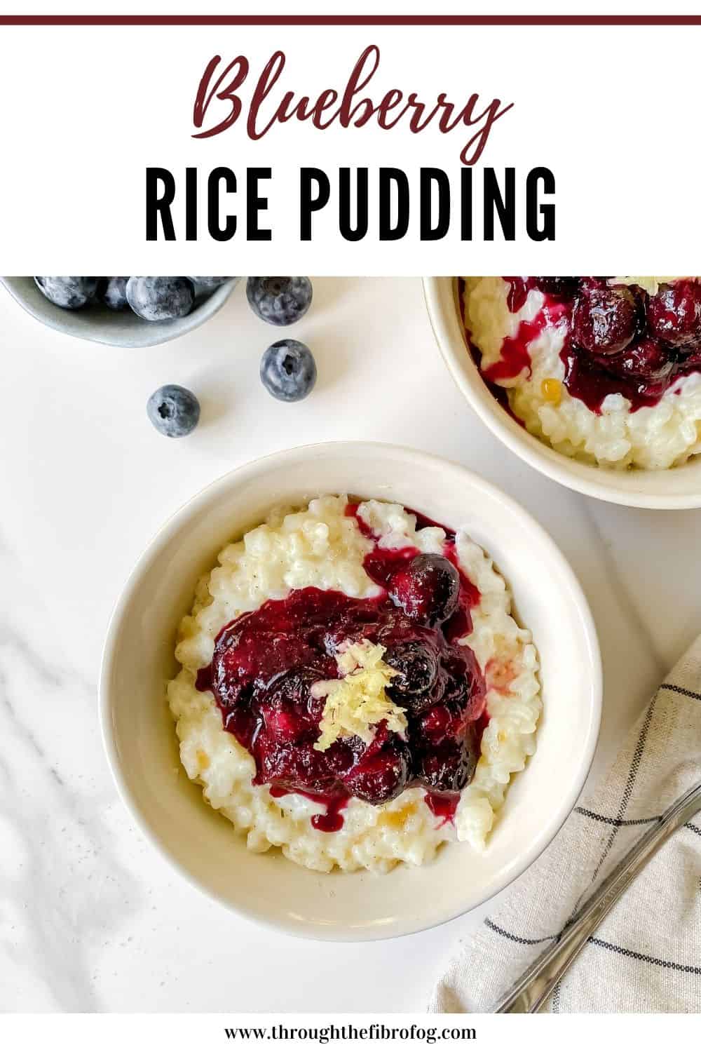 Blueberry Rice Pudding - Through The Fibro Fog