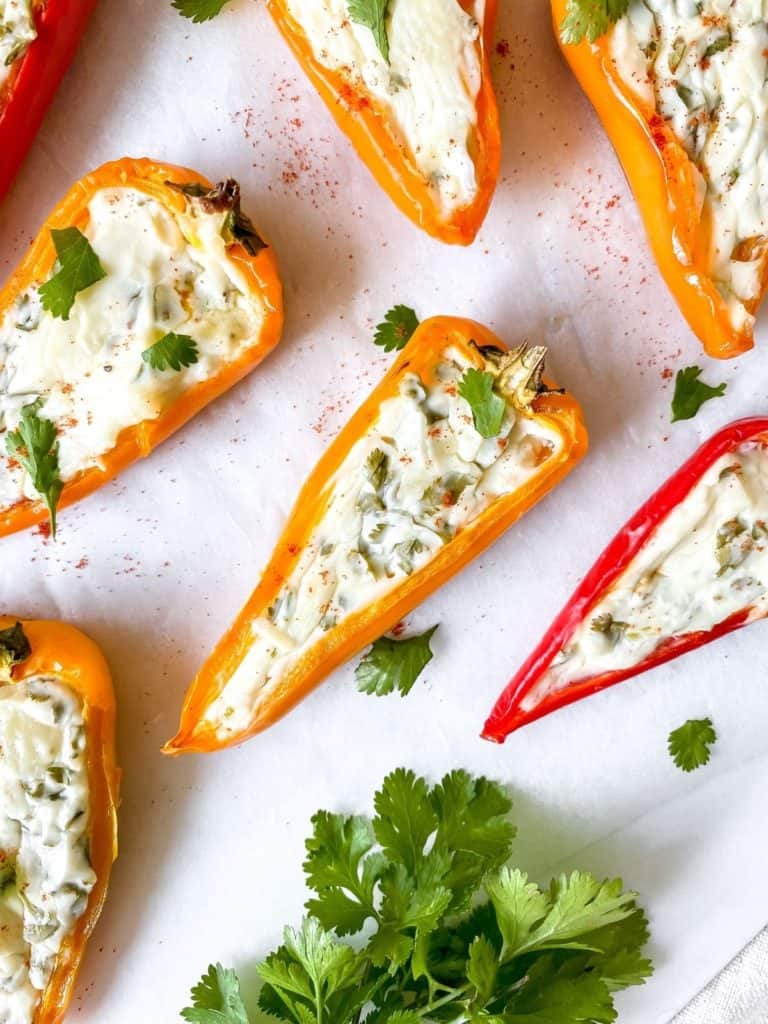 Herb Cream Cheese Stuffed Mini Peppers - Through The Fibro Fog