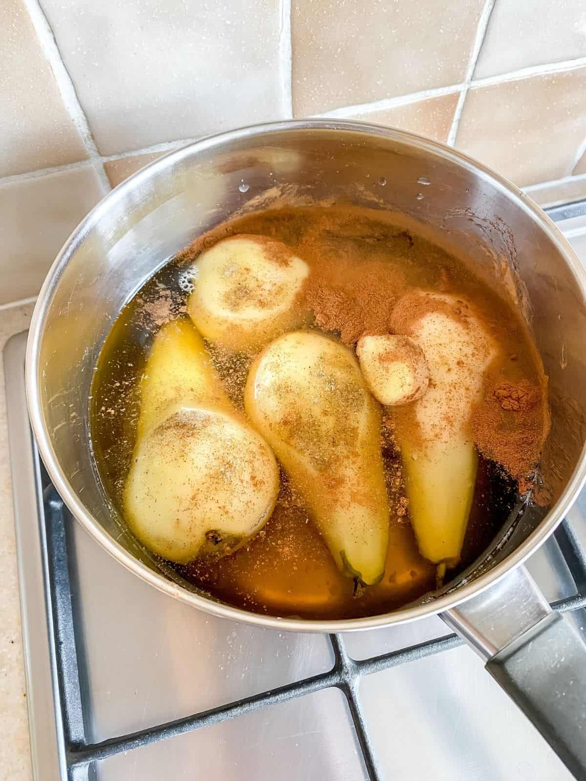 Spiced Poached Pears (Without Wine) - Through The Fibro Fog