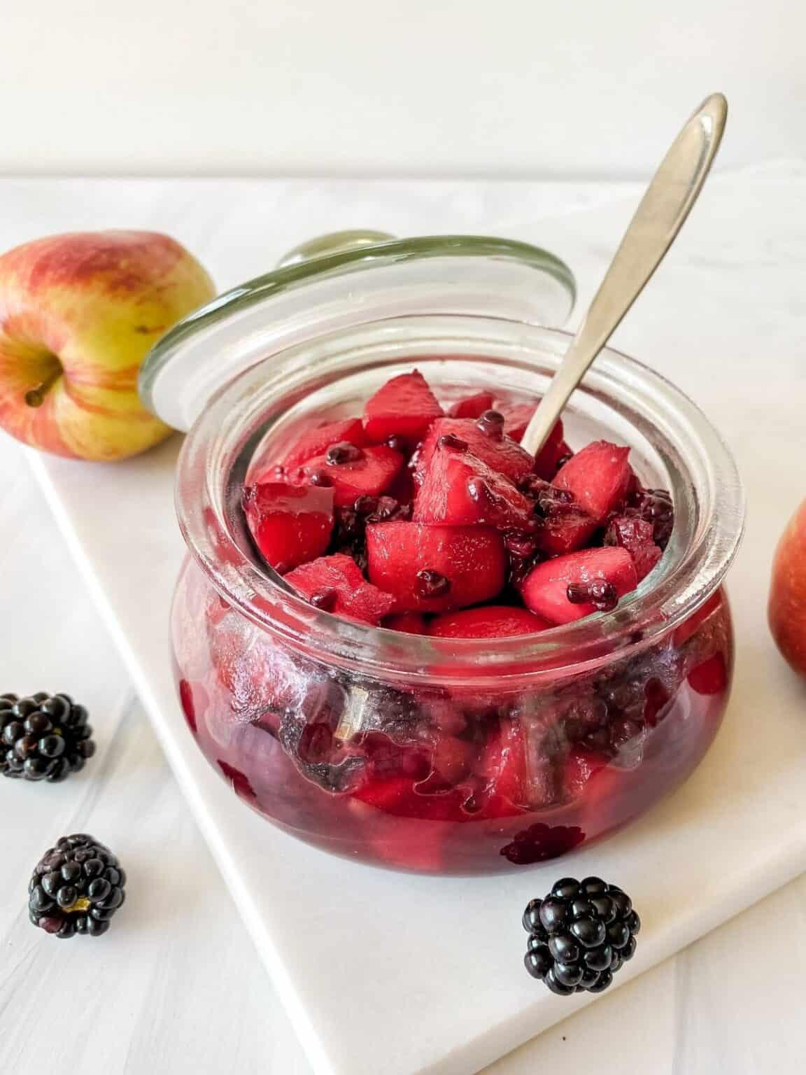 Apple and Blackberry Compote - Through The Fibro Fog
