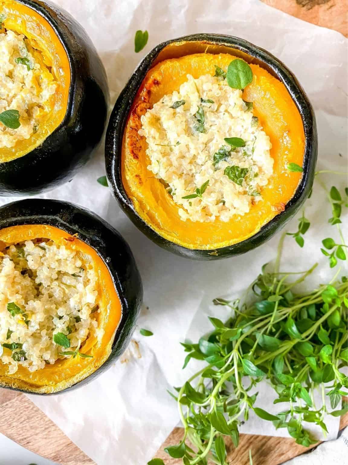 Stuffed Gem Squash - Through The Fibro Fog