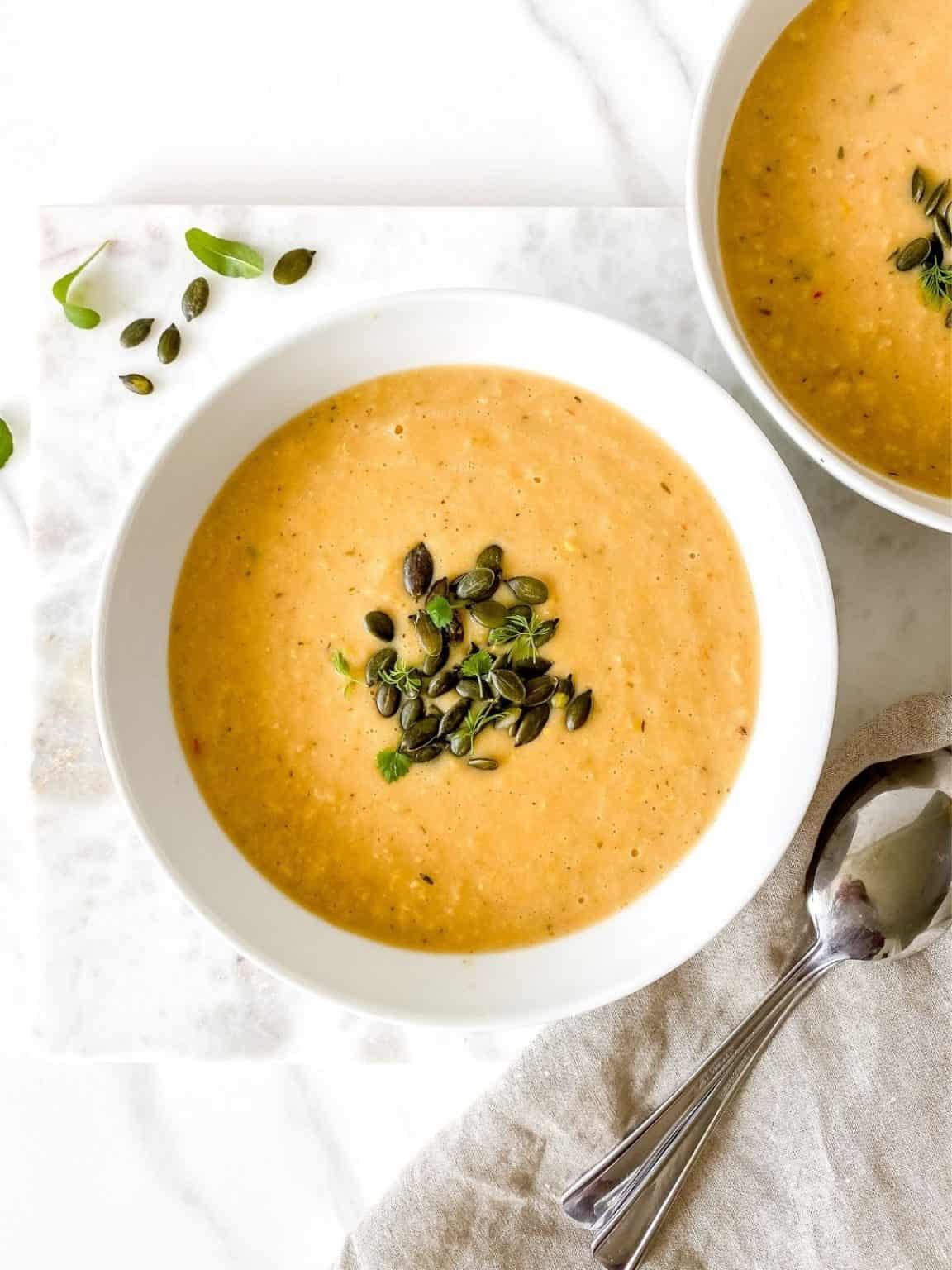 Vegan Cauliflower Corn Chowder - Through The Fibro Fog