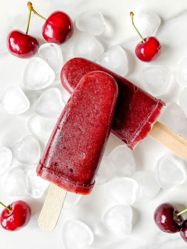 Easy Cherry Mango Popsicles - Through The Fibro Fog