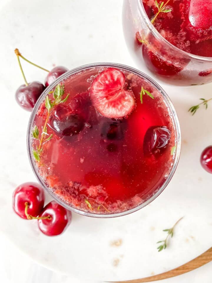 Sparkling Cherry Mocktail - Through The Fibro Fog