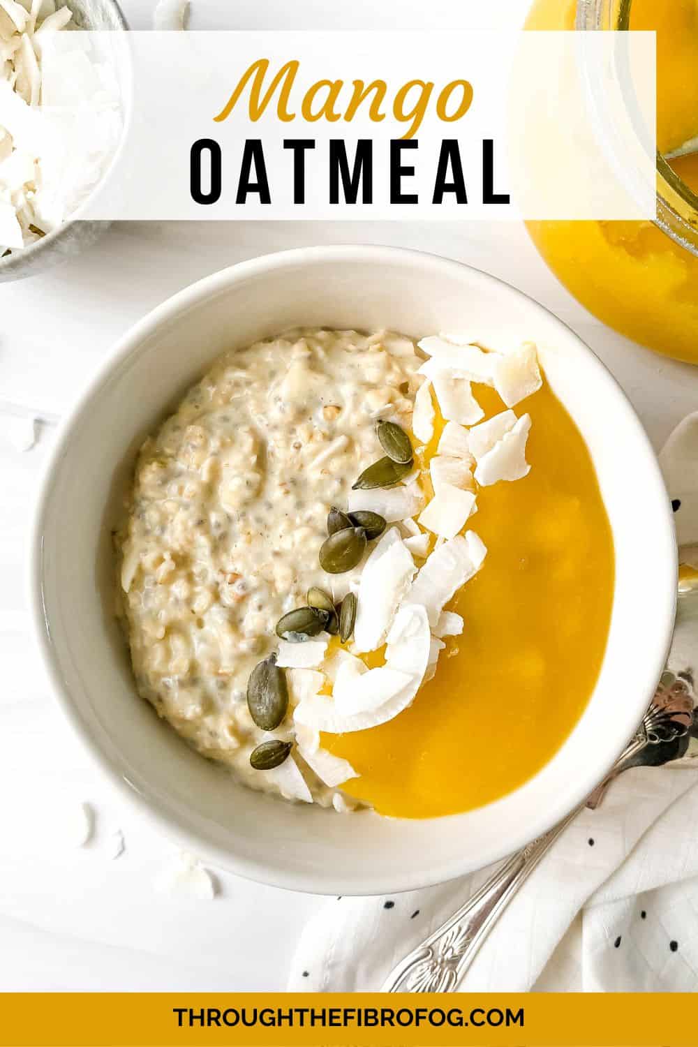 Creamy Mango Oatmeal - Through The Fibro Fog
