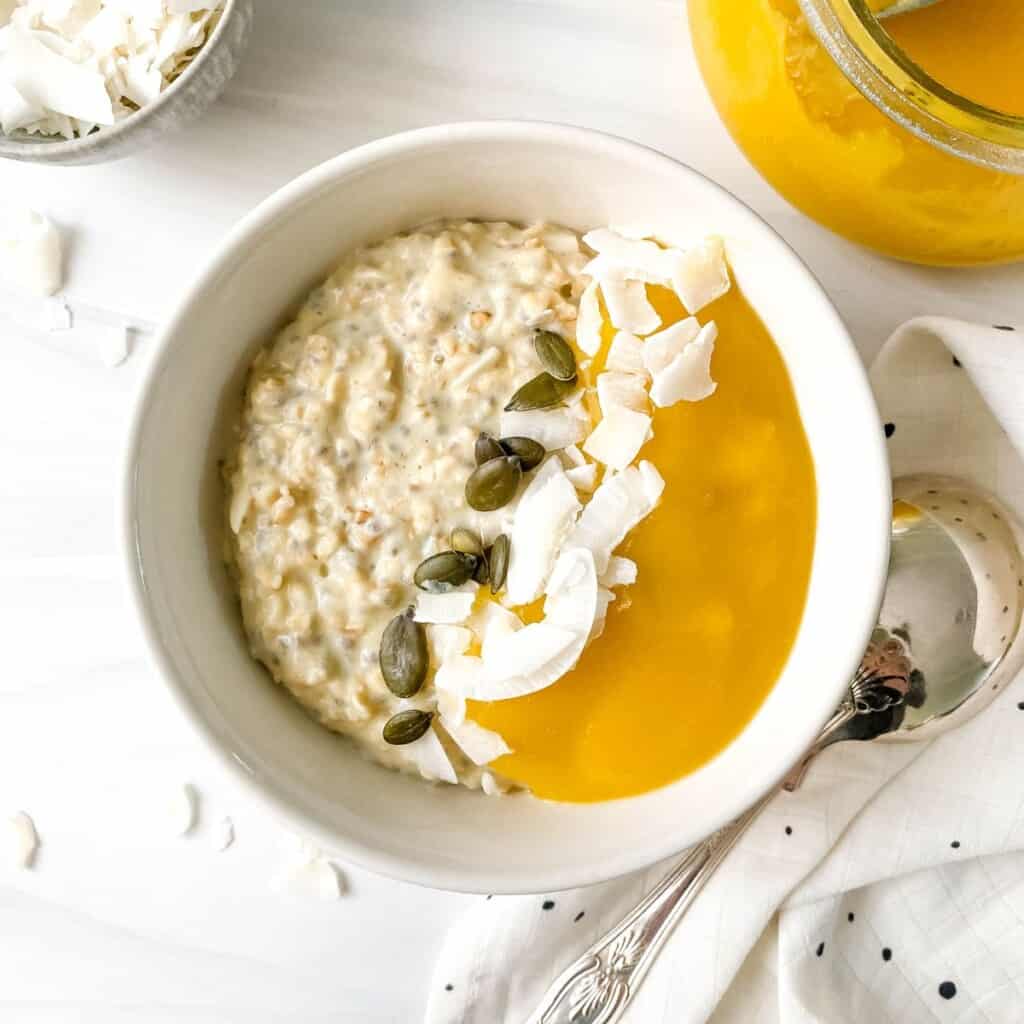 Creamy Mango Oatmeal - Through The Fibro Fog