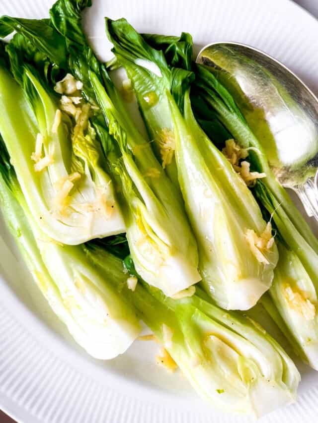 Steamed Pak Choi with Ginger Dressing - Through The Fibro Fog