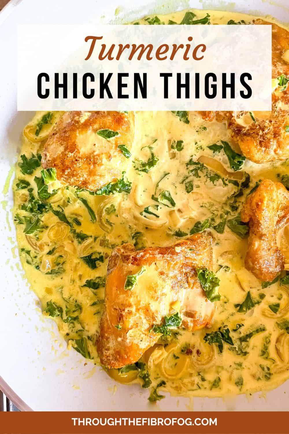 Turmeric Chicken Thighs (Skillet Recipe) - Through The Fibro Fog