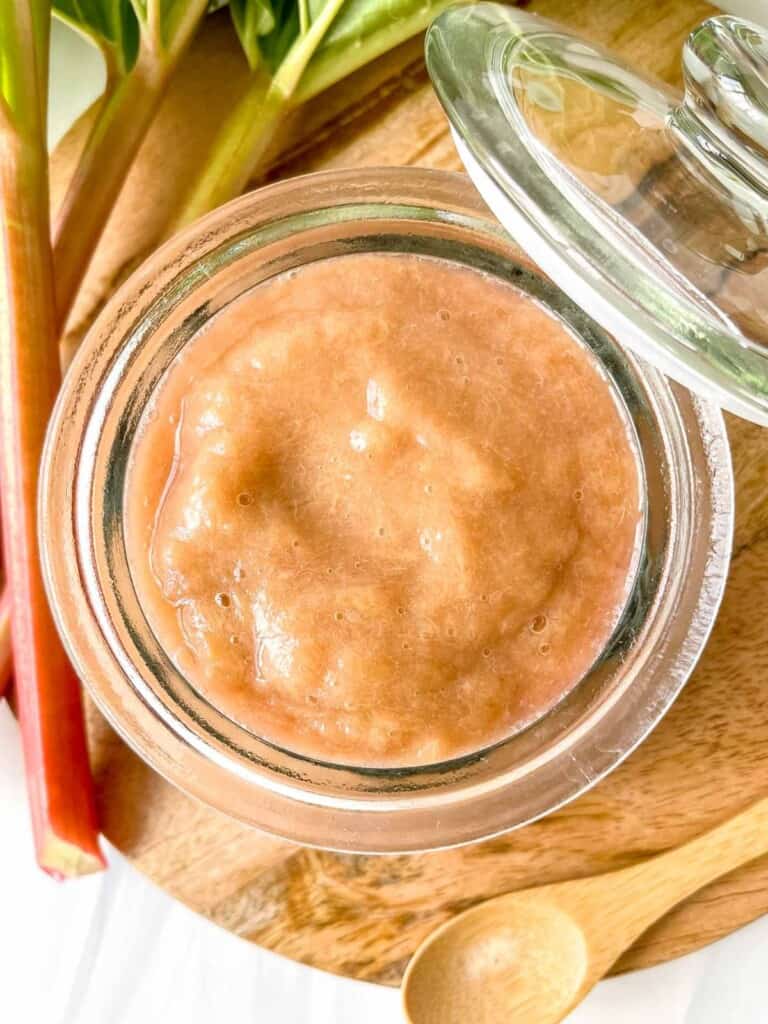 Easy Rhubarb Puree (3 Ingredients) - Through The Fibro Fog