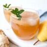 Sparkling Ginger Mocktail with Fresh Pear - Through The Fibro Fog