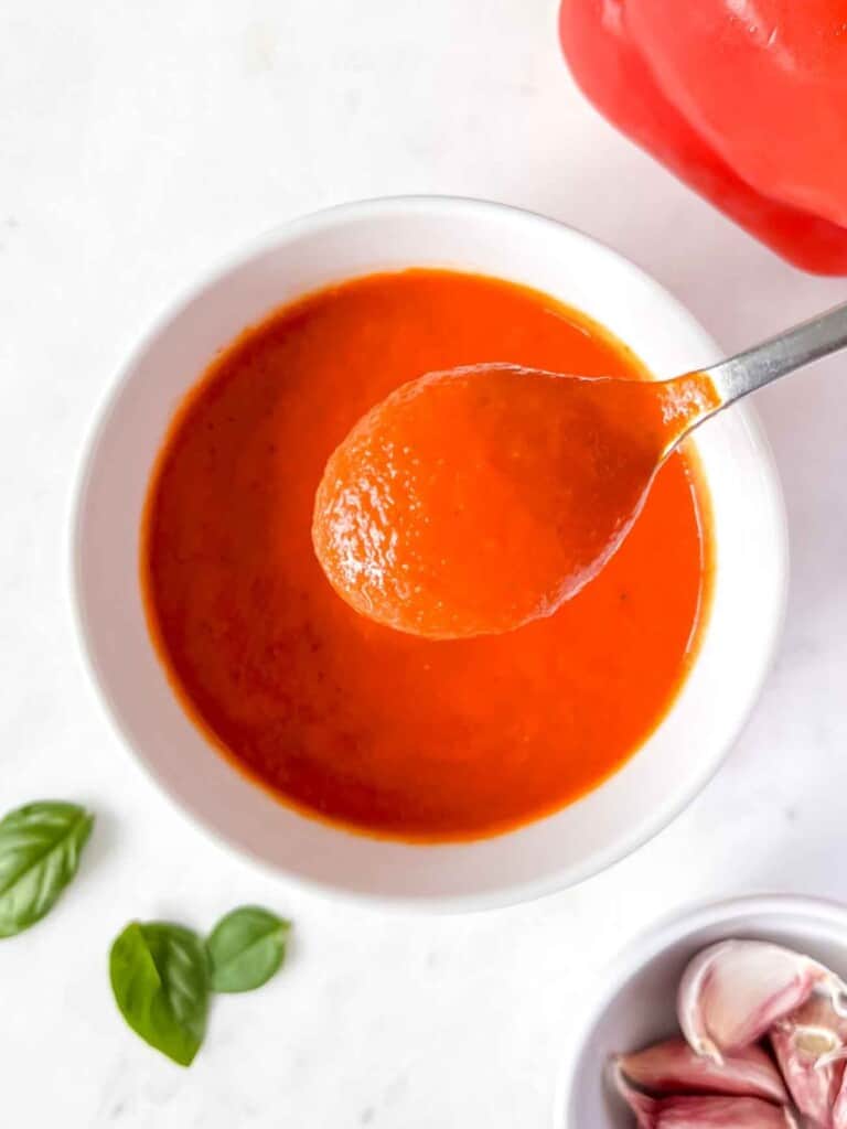 Simple Red Pepper Coulis - Through The Fibro Fog
