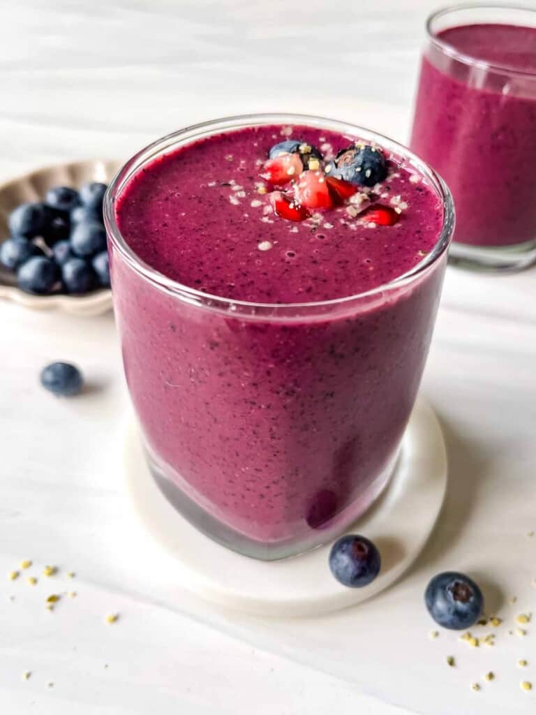 Blueberry Smoothie without Banana - Through The Fibro Fog