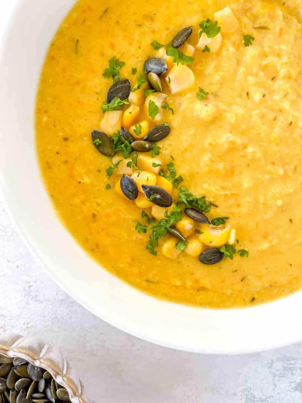 Corn Chowder without Cream (Dairy Free) - Through The Fibro Fog