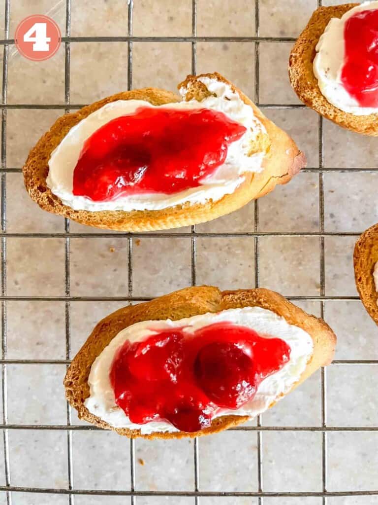 Christmas Cranberry Cream Cheese Crostini - Through The Fibro Fog