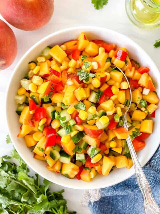 Peach Corn Salsa - Through The Fibro Fog