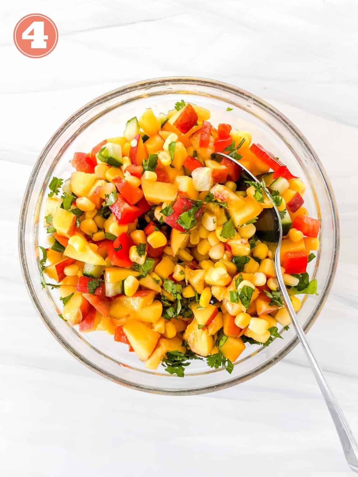 Peach Corn Salsa - Through The Fibro Fog