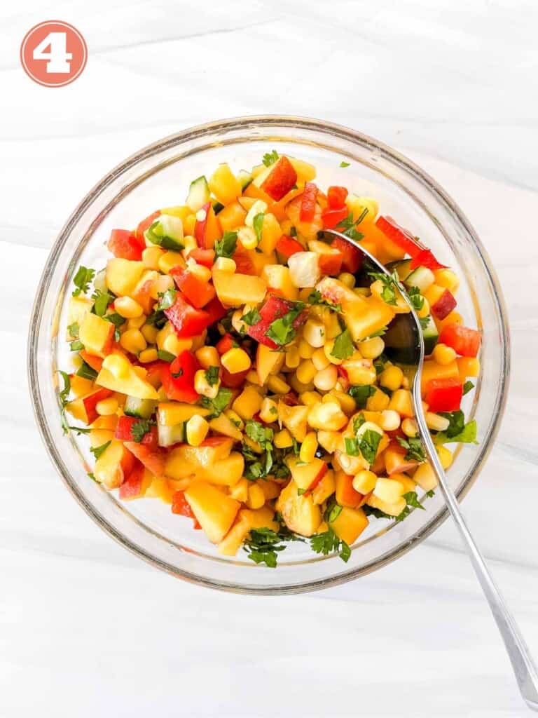 Peach Corn Salsa - Through The Fibro Fog
