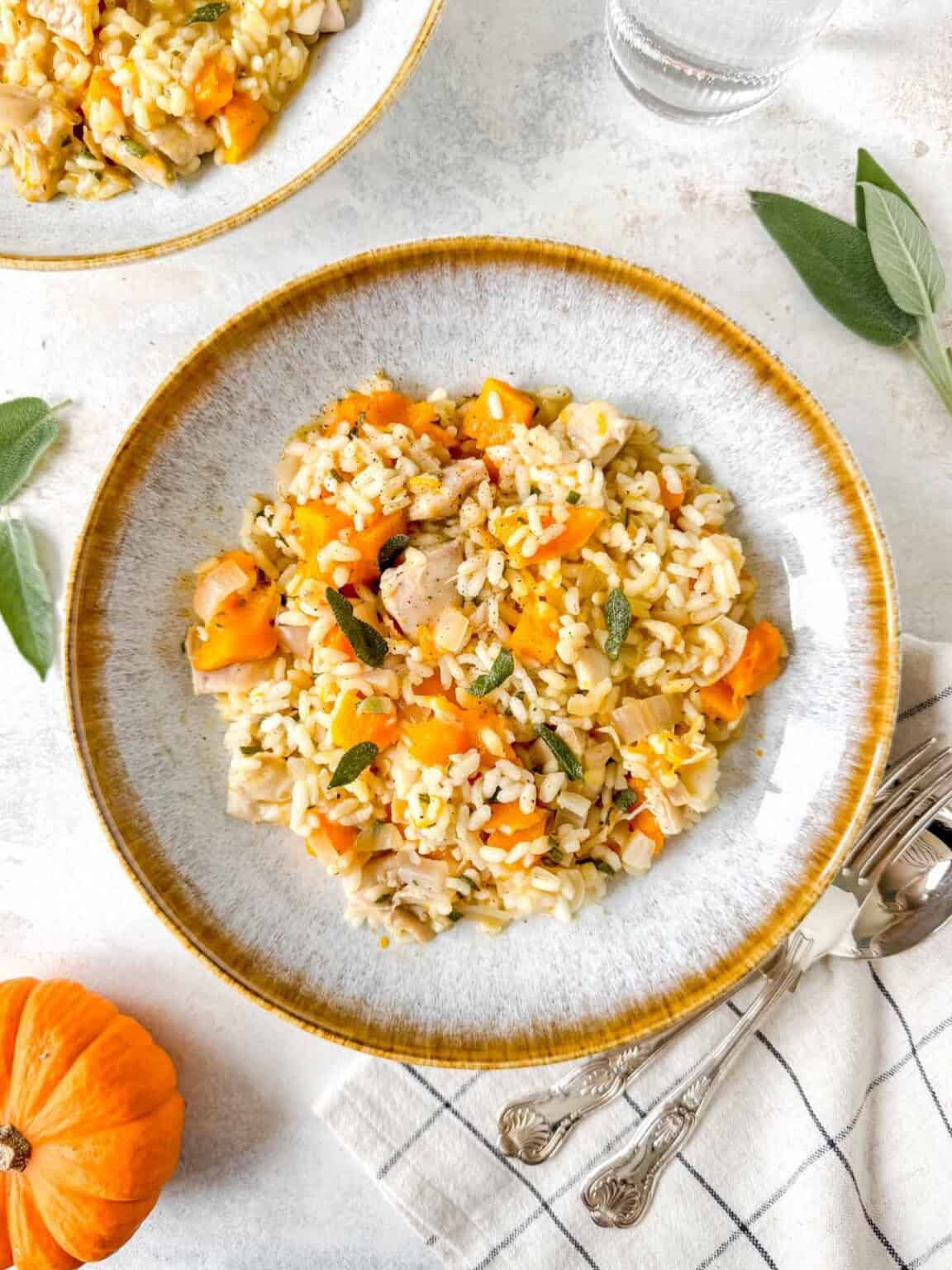 Chicken and Pumpkin Risotto - Through The Fibro Fog
