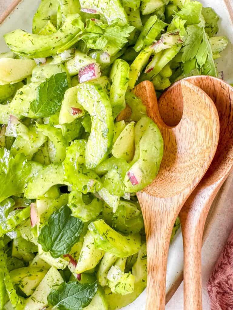 Cucumber Celery Salad - Through The Fibro Fog