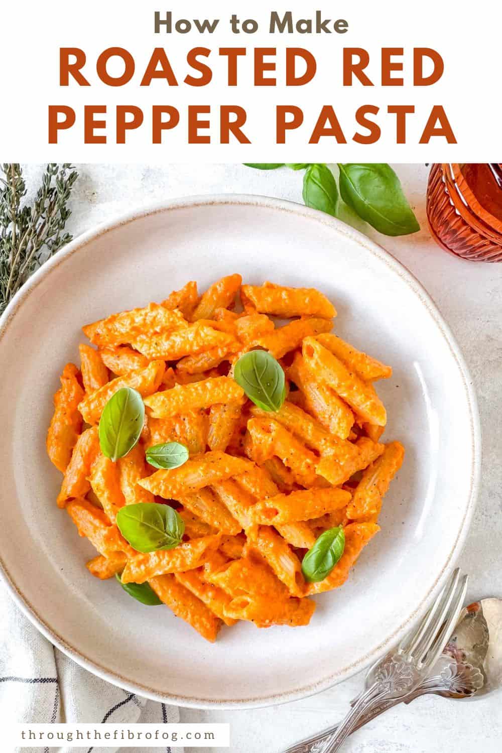 Roasted Red Pepper Pasta - Through The Fibro Fog
